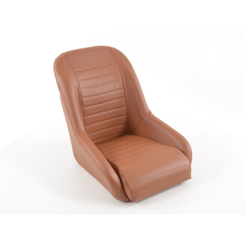 Sièges baquets complets FK Oldtimersitze Car au look rétro, marron clair